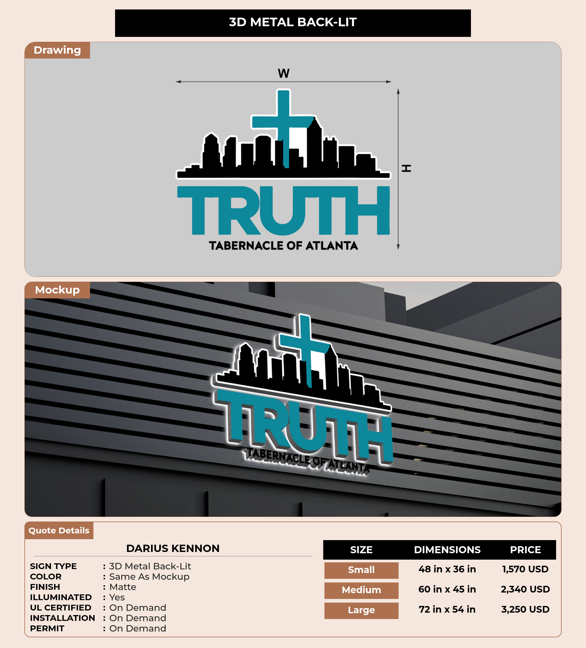 CUSTOM MOCKUP SIGN FOR Darius Kennon – SignMakerz