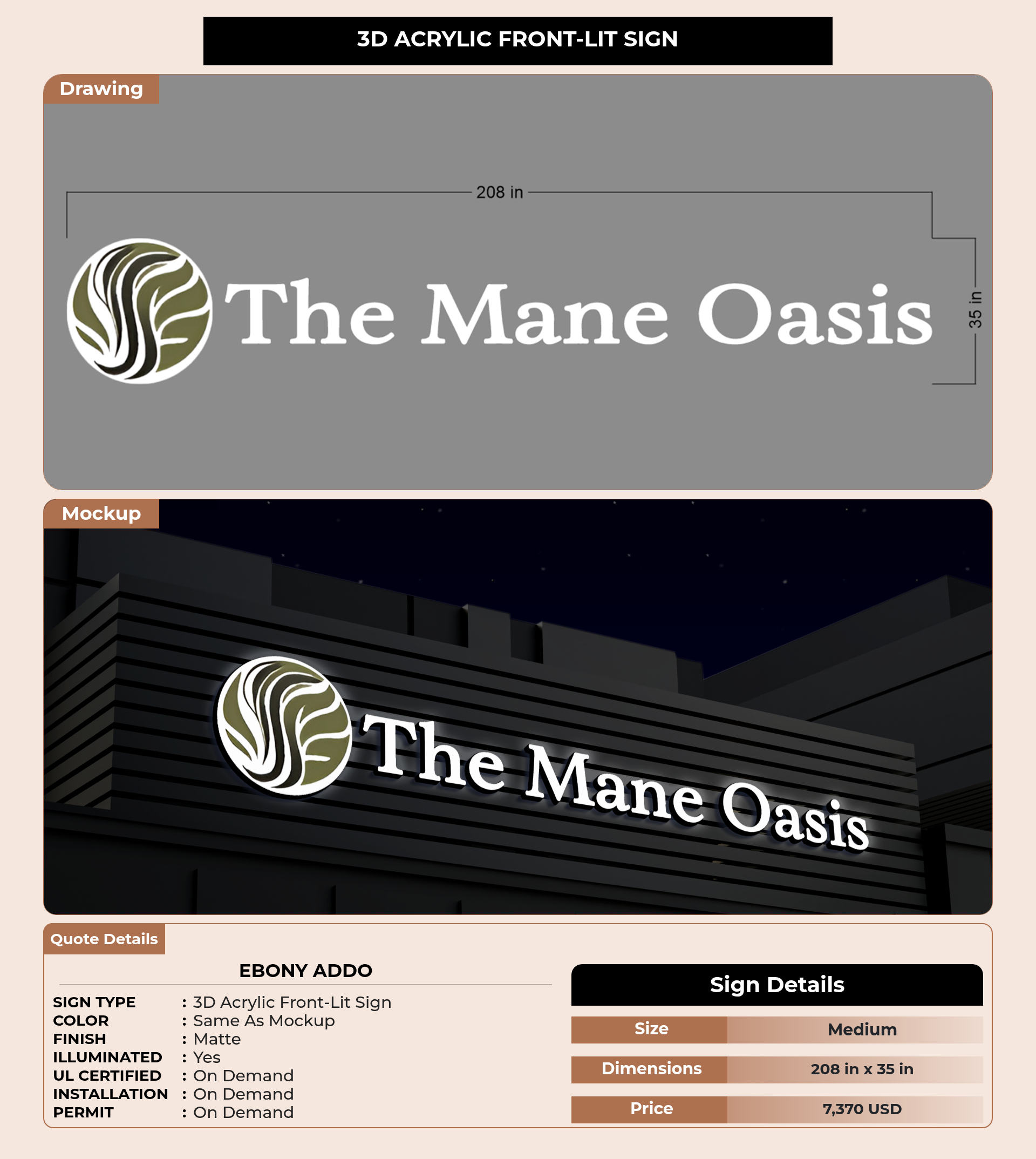 CUSTOM MOCKUP SIGN FOR Ebony Addo – SignMakerz