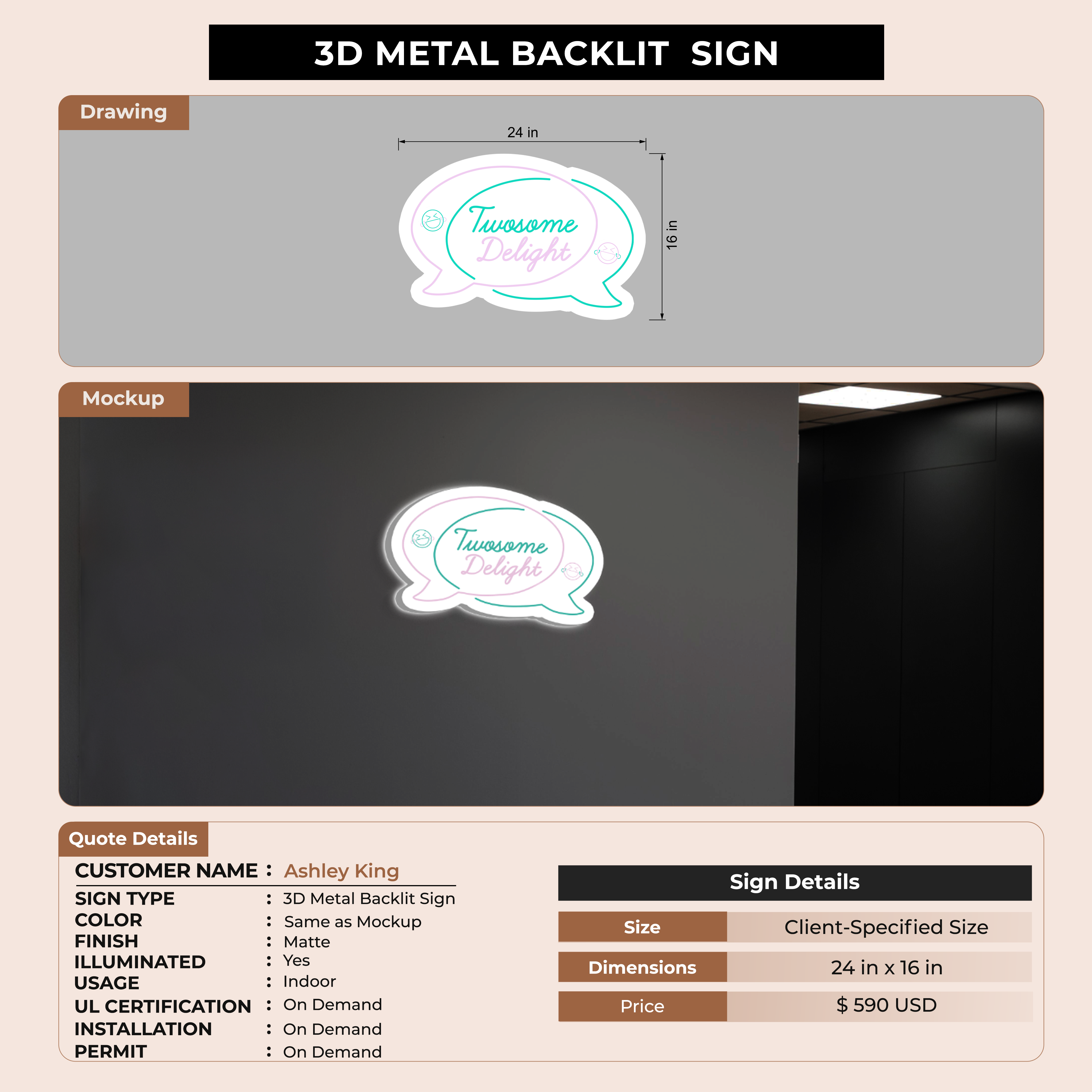 Custom Signs for Ashley King – SignMakerz